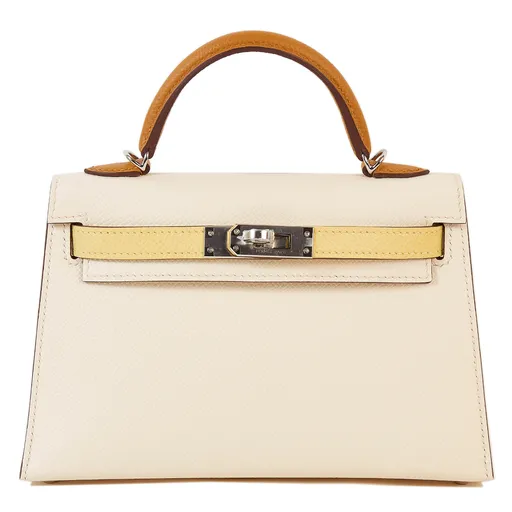HERMÈS Limited Edition Tricolor Mini Kelly II crossbody bag in Nata ...