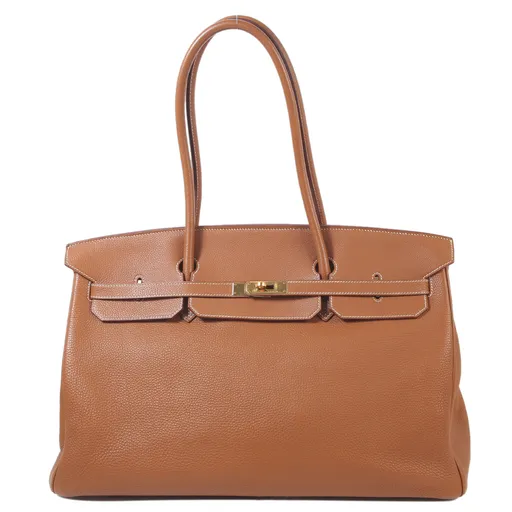 HERMÈS Shoulder Birkin 45 Shoulder bag in Gold Togo leather with Gold ...