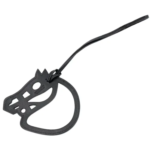 HERMÈS Paddock Cheval Bag Charm in Black Swift leather