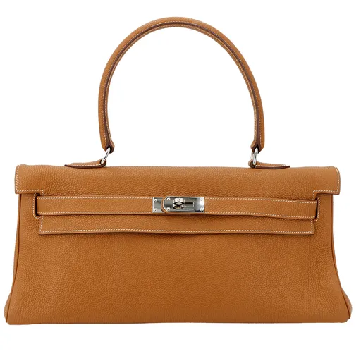 HERMÈS Shoulder Kelly 40 shoulder bag in Gold Togo leather with ...