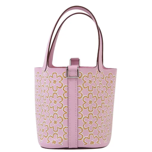 HERMÈS Limited Edition Micro Picotin Lucky Daisy handbag in Mauve ...