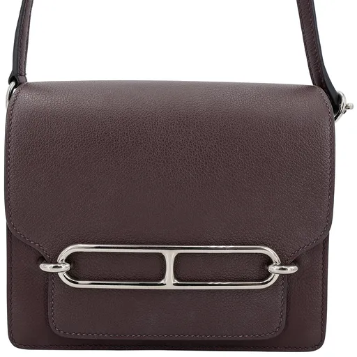 HERMÈS Verso Roulis Mini shoulder bag in Rouge Sellier Evercolor ...