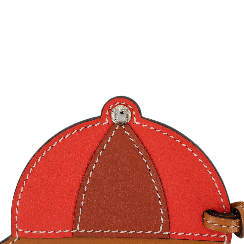 HERMÈS Paddock Bombe charm in Natural Sable, Capucine and Cuivre Swift ...