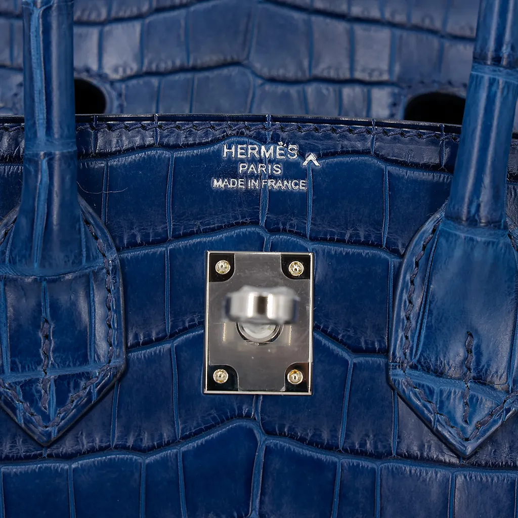 HERMÈS Limited Edition Matte Porosus Crocodile Birkin 25 Sellier ...