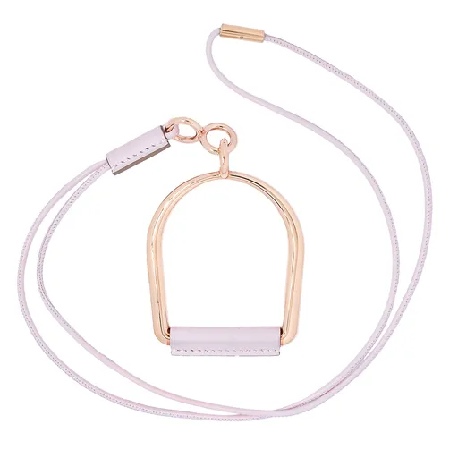 Excellent ( Rank SA ) HERMÈS Heritage equestre etrier pendant Mauve ...