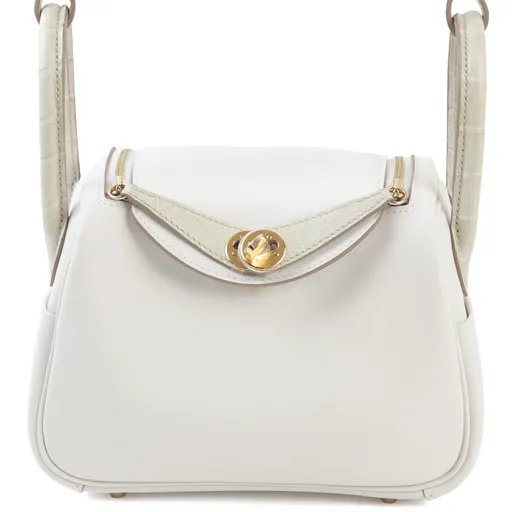 Brand New ( Rank N ) HERMÈS Mini Lindy Touch Gris Perle (80) Beton (8L ...