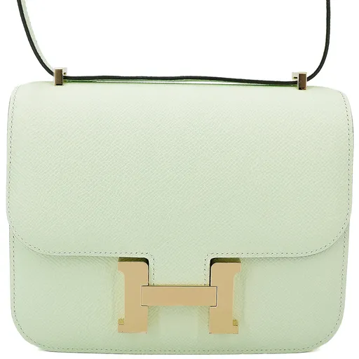 Brand New ( Rank N ) HERMÈS Constance Mini Vert Fizz (0S) Epsom ...
