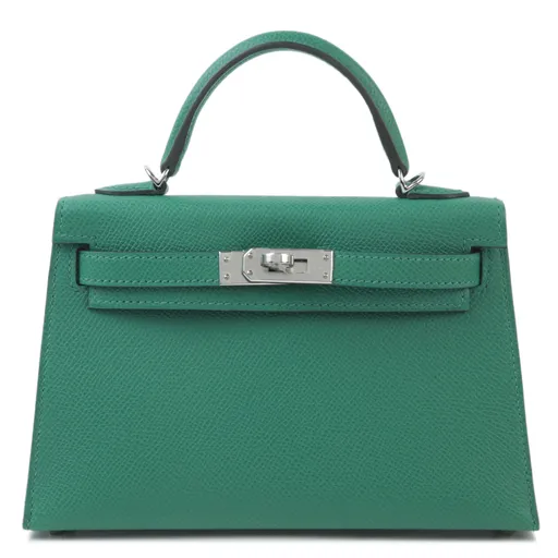 Brand New ( Rank N ) HERMÈS Mini Kelly II Vert Vertigo (U4) Epsom ...