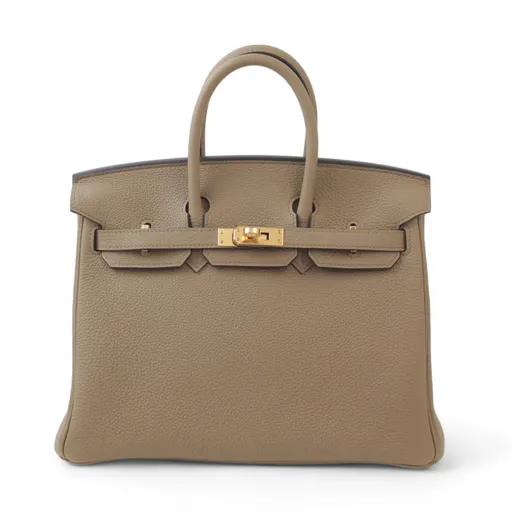 Brand New ( Rank N ) HERMÈS Birkin 25 Beige Marfa (8Q) Togo Gold ...