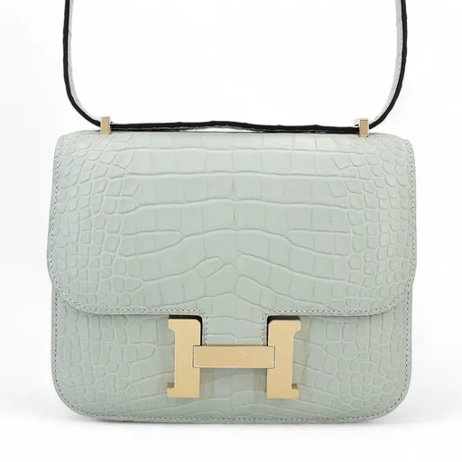 Brand New ( Rank N ) HERMÈS Constance Mini Gris Neve (0W) Matte ...