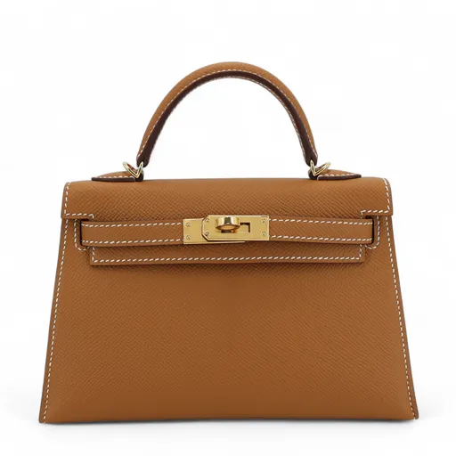 Brand New ( Rank N ) HERMÈS Mini Kelly II Gold (37) Epsom Gold hardware ...